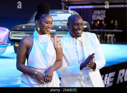 Tyrese Gibson poses with Zelie Timothy at the trailer launch of the ...