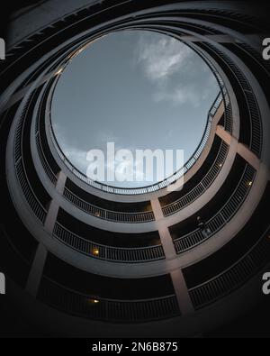 A spiral parking lot in urban setting in St Louis, United States Stock ...