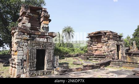 Ruined Carving Pillars of Dashavatar Vishnu Temple Premises, Pathari ...