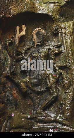 Carving Sculpture of Goddess Chamunda on the Shiv Temple, Baijnath ...