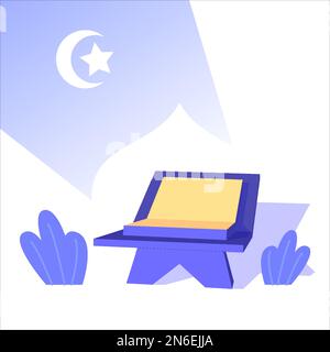 Prayer Book Cover Islamic Style With Floral Ornament Stock Vector Image ...