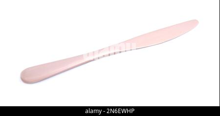 New clean shiny knife isolated on white Stock Photo - Alamy