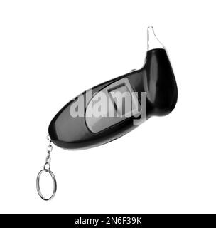 New modern digital breathalyzer on white background Stock Photo - Alamy