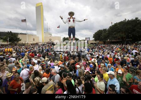 Big Tex is a 55-foot tall statue and marketing icon of the annual State ...