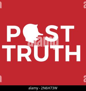 Illustration for Post Truth Concept. Fact and Fake. Vector File Stock ...