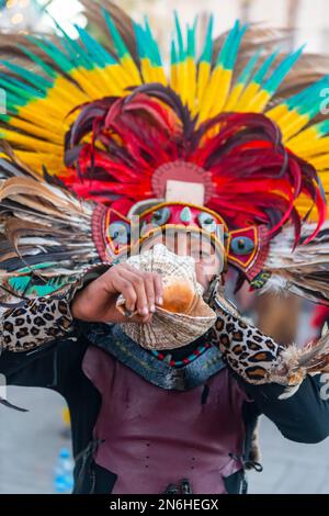 Tzotzil dancers performing for tourists, San Christobal de la Casa ...