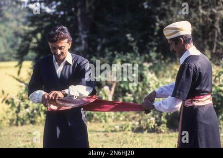 Kodavas in their traditional dress at Madikeri, Mercara in Kodagu Coorg ...