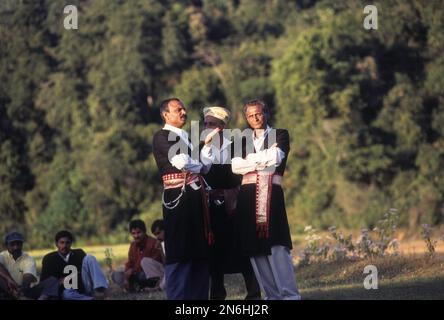 Kodavas in their traditional dress at Madikeri, Mercara in Kodagu Coorg ...