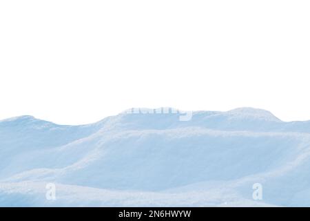 Heap of fluffy snow isolated on white Stock Photo - Alamy