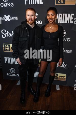 Neil Jones and Chyna Mills seen attending the KSI vs FaZe Temperrr MF ...