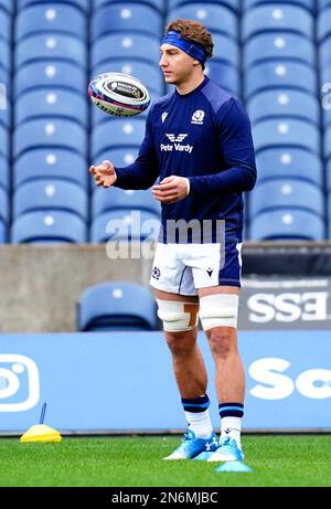 Scotland's Jamie Ritchie during a captain's run at BT Murrayfield ...