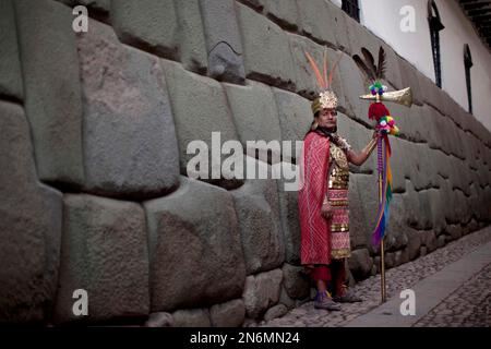 A mythological figure cut in stone at Ribe Viking Centre at Lustrupholm ...