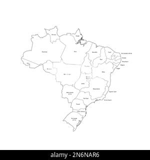 Brazil map. Borders of Brazil for your infographic. Vector country ...
