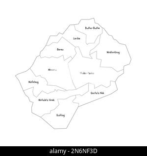 Lesotho map. Borders of Lesotho for your infographic. Vector country ...