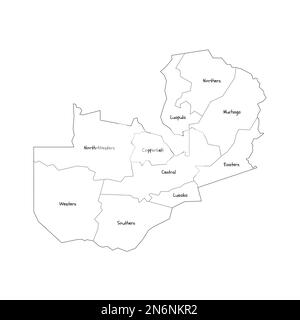 Zambia map. Borders of Zambia for your infographic. Vector country ...