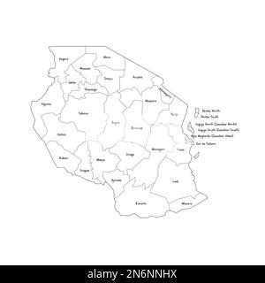 Tanzania map. Borders of Tanzania for your infographic. Vector country ...