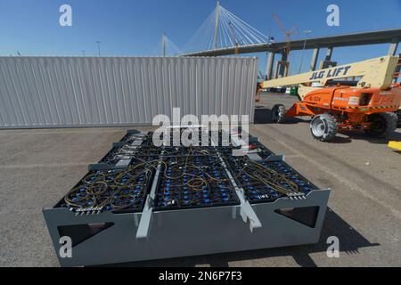 Automated Guide Vehicles, (AGV), remote-controlled electric shipping ...