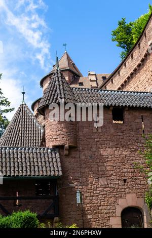 Exterior View and detail of the magnificent Chateau du Haut ...