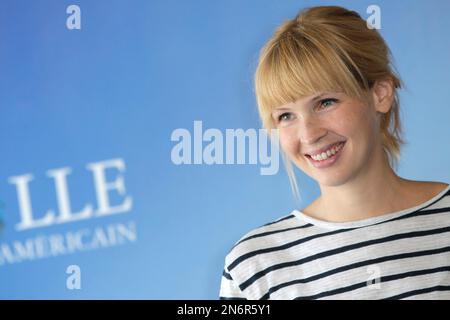 Actress Amy Grantham poses during a photo call for the film "Lily" at ...