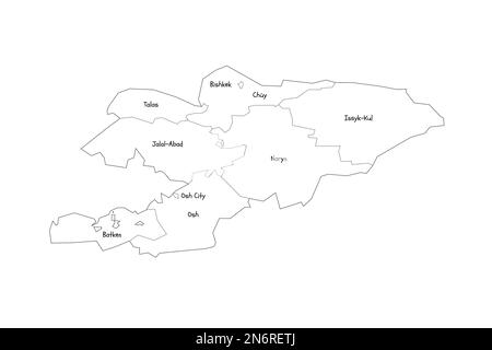 Kyrgyzstan map. Borders of Kyrgyzstan for your infographic. Vector ...