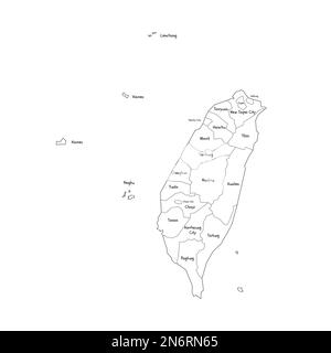 Taiwan map. Borders of Taiwan for your infographic. Vector country ...