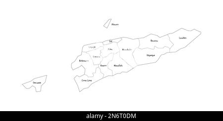 Timor-Leste map. Borders of Timor-Leste for your infographic. Vector ...