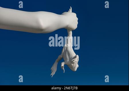 'Boy with frog' by Charles Ray, sculpture of Biennale 2009, at Punta ...