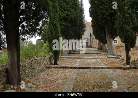 Landscape of Vrisnik village on Hvar Island, Croatia Stock Photo - Alamy