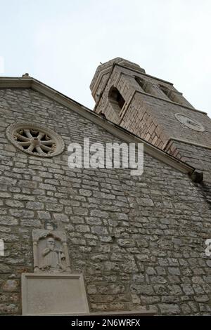 Church of St. Anton Opat in Vrisnik village, Hvar island, Croatia Stock ...