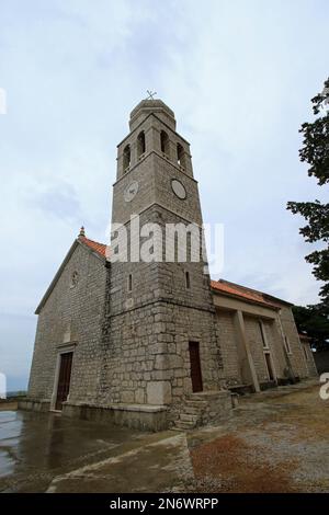 Church of St. Anton Opat in Vrisnik village, Hvar island, Croatia Stock ...