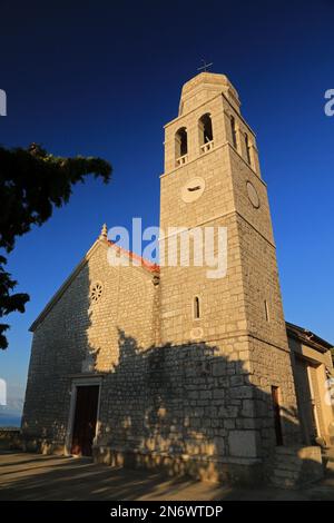 Church of St. Anton Opat in Vrisnik village, Hvar island, Croatia Stock ...