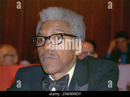 FILE - Bayard Rustin, leader of the March on Washington, poses for a ...