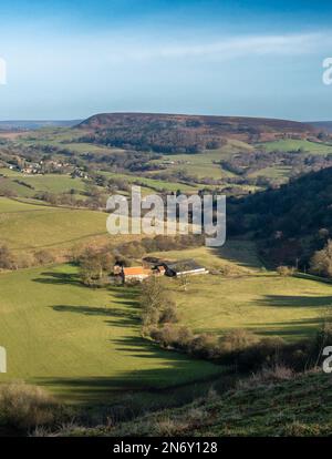 Views of Hawnby village, Hawnby Hill, Easterside Hill and surrounding ...