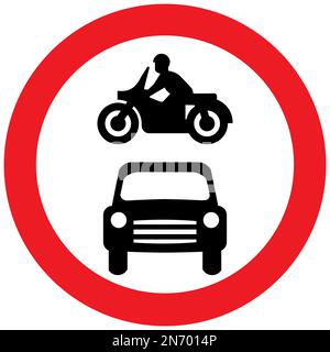 All vehicles prohibited British road sign Stock Photo - Alamy