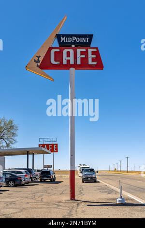 The Midpoint Cafe Along Route 66, America, USA Stock Photo - Alamy