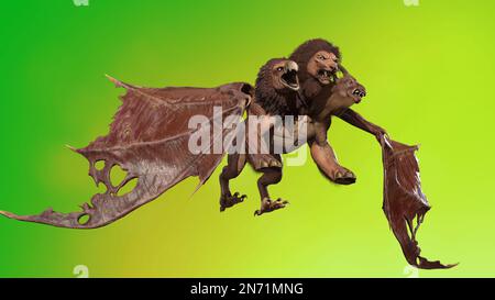 chimera 3d render model on the background of chromakey Stock Photo - Alamy