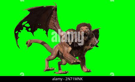 Mythical monster chimera 3d render models Stock Photo - Alamy