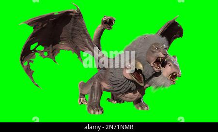 Mythical monster chimera 3d render models Stock Photo - Alamy