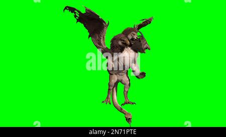 Mythical monster chimera 3d render models Stock Photo - Alamy