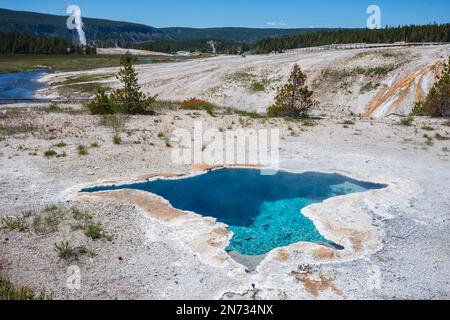 The Upper Geyser Basin, which is the location of Old Faithful Geyser ...