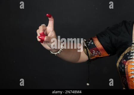 A Close up of Hand gestures of an Odissi dancer, Indian classical dance ...