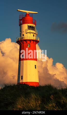 Small lighthouse, electric lighthouse, Borkum, East Frisian Island ...