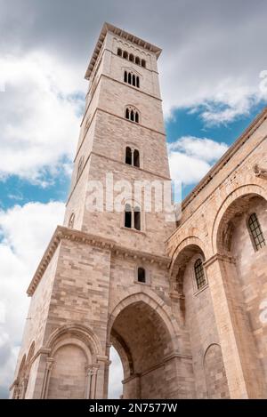 Bell tower, close view. Romanesque church, Navares de Ayuso, Segovia ...