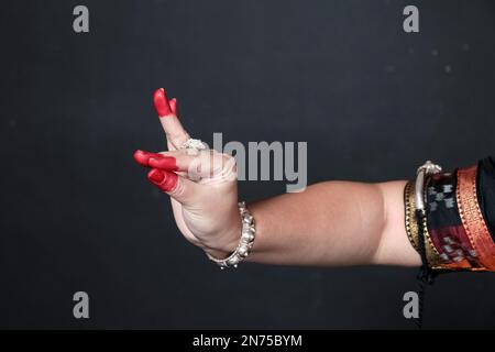 A Close up of Hand gestures of an Odissi dancer, Indian classical dance ...