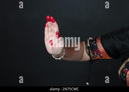 A Close up of Hand gestures of an Odissi dancer, Indian classical dance ...