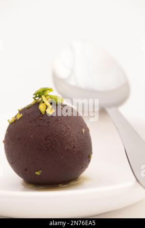 Traditional Ball Shaped Mithai Kala Jamun Or Dark Black Gulab Jamun ...