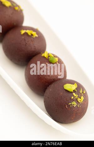 Traditional Ball Shaped Mithai Kala Jamun Or Dark Black Gulab Jamun ...