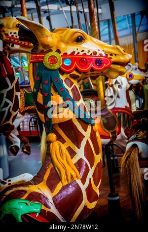 Fantasy Giraffe Carrousel Ride Stock Photo - Alamy