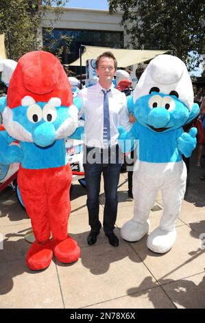 The Smurfs attend Meet the Smurfs on Global Smurfs Day at The Grove on ...