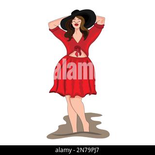 Fat Woman chibi vector illustration Stock Vector Image & Art - Alamy